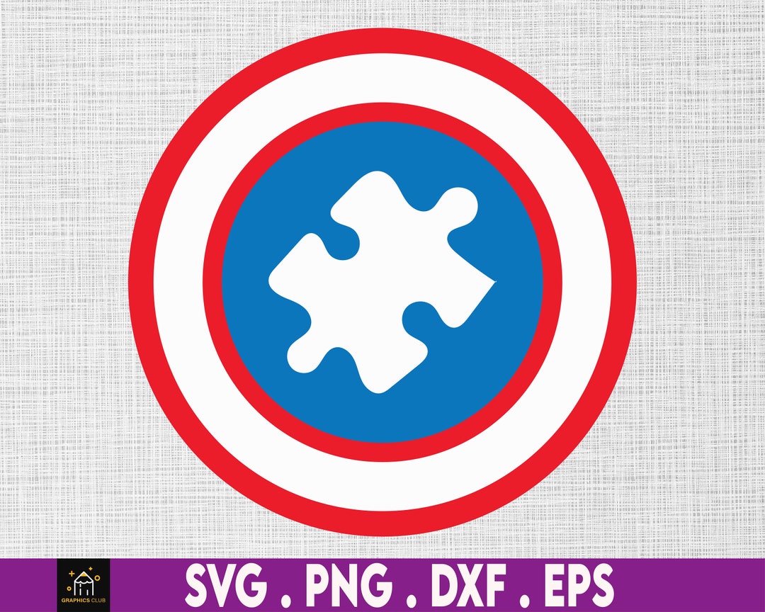 Autism Awareness Puzzle Superhero Shield Svg, Puzzle Piece Svg, Autism ...
