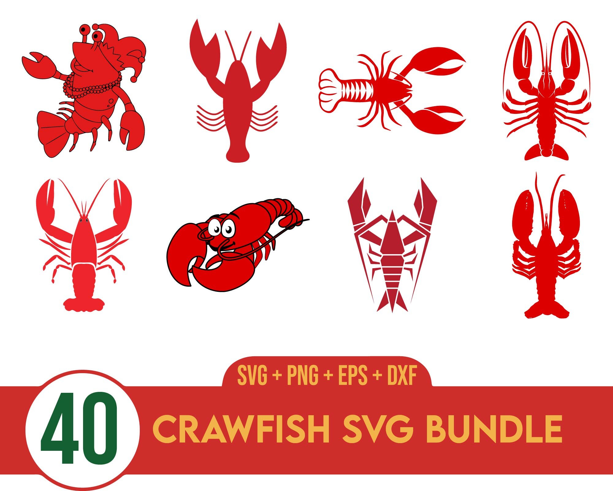 Crawfish SVG/PNG Bundle, Crawfish Boil SVG, Summer,bundle Monogram ...