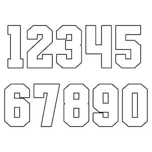 Jersey Numbers Svg Bundle, Sport Numbers SVG Bundle, Jersey Number ...