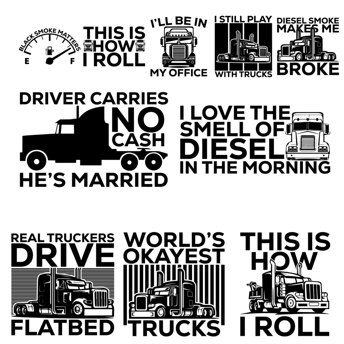 Truck Driver SVG Bundle, Trucker SVG Bundle, Trucking Svg, Trucking ...