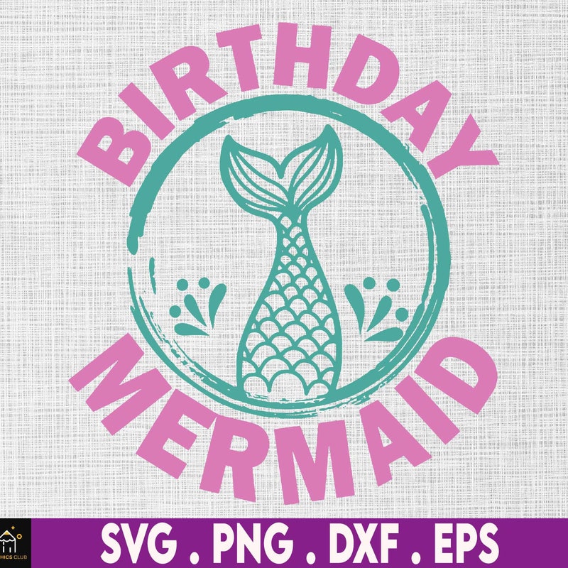 Mermaid Birthday Svg - Etsy