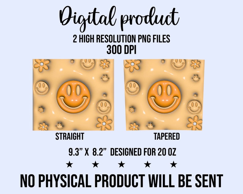 3D Bubbles Inflated Smiley Face Puff Puffy Png Tumbler Wrap Design ...
