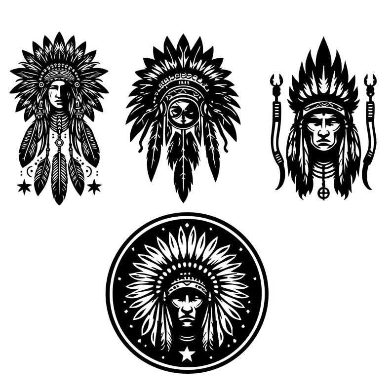 Native American Svg Bundle, Native Warrior Svg, Indian Svg, Chief Svg ...