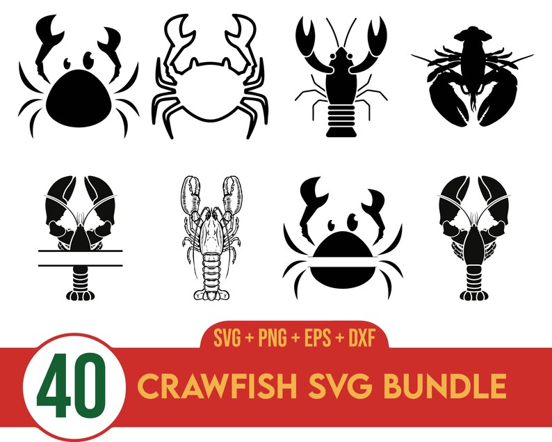 Crawfish SVG/PNG Bundle, Crawfish Boil SVG, Summer,bundle Monogram ...