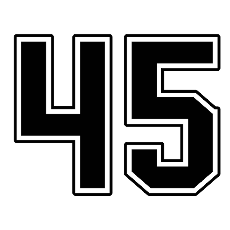 Jersey Numbers Svg Bundle, Sport Numbers SVG Bundle, Jersey Number ...