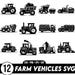 Farm Vehicles SVG Bundle, Farm Tractor Designs, Combine Harvester ...