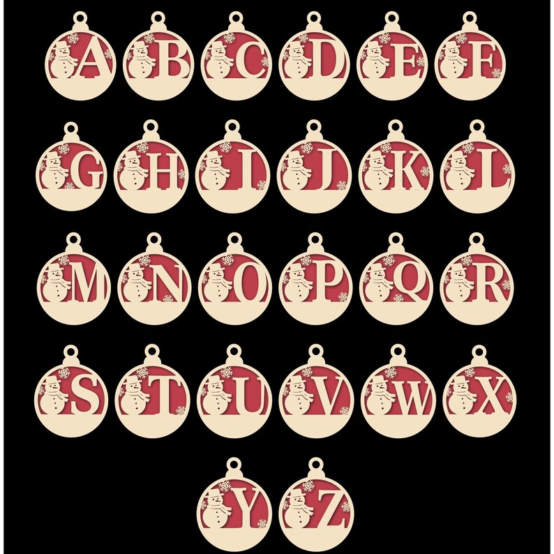 Christmas Monogram SVG Ornament, Glowforge Laser Cut Svg, Gnome ...