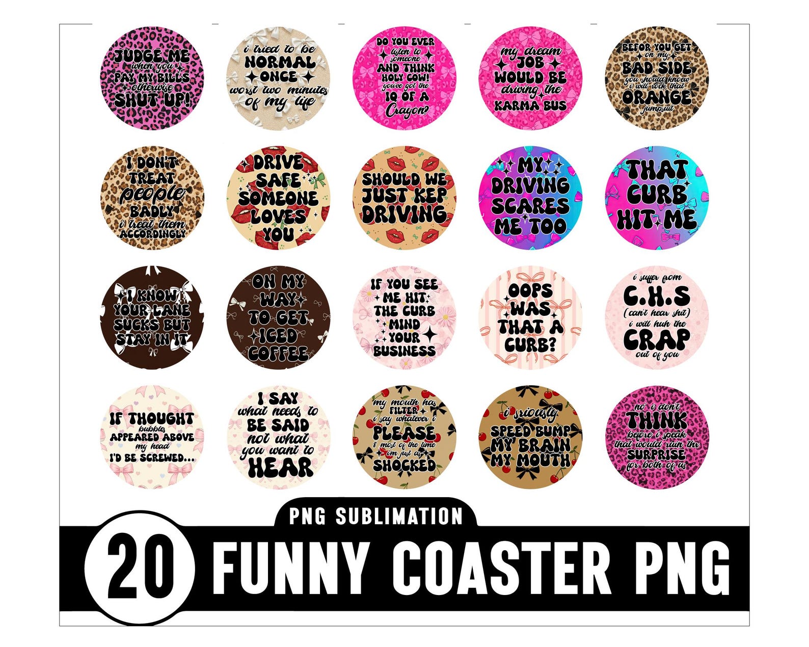 Funny Coasters Png, Snarky Quotes Png, Humor Sublimation, Sarcastic ...