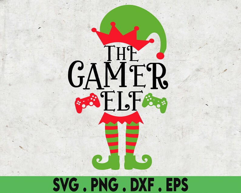 The Gamer Elf SVG, Christmas Shirt SVG, Merry Christmas Svg, Christmas ...