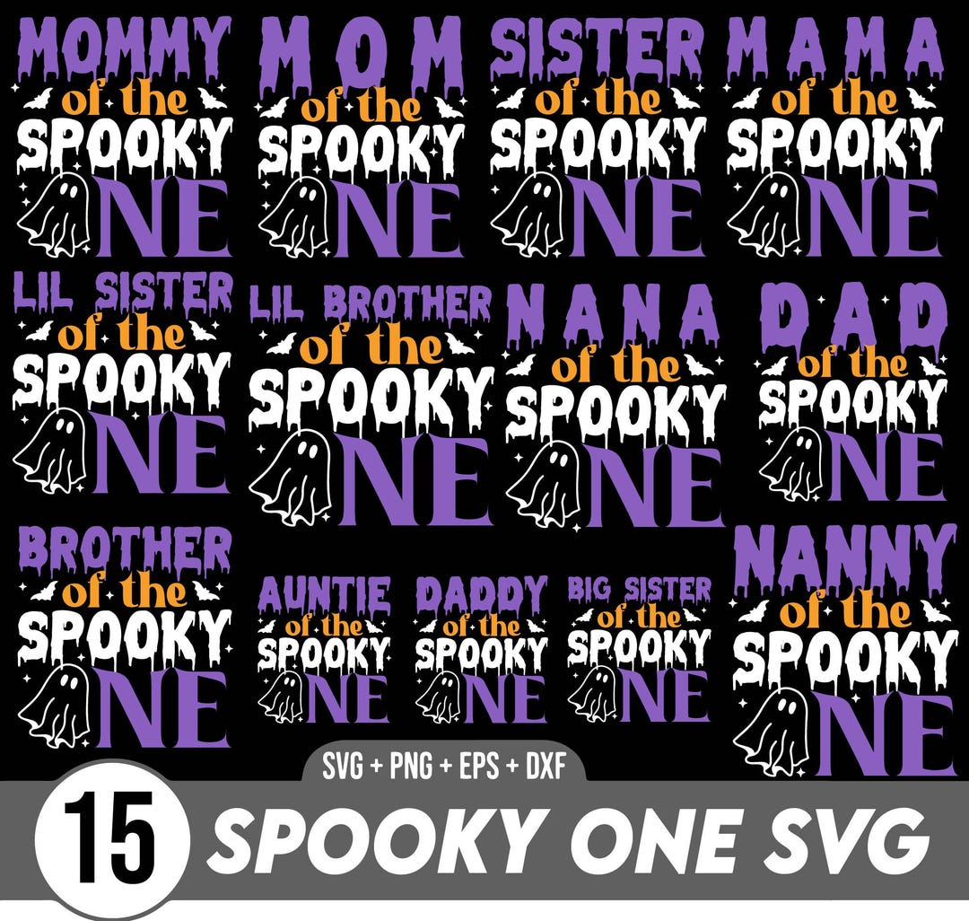 Spooky One Svg Bundle, Spooky One 1st Birthday Png, Halloween Spooky ...