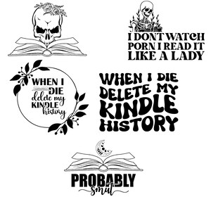 Spicy Book Lover SVG Bundle, Books Svg, Books Png, Reading Svg, Reading ...