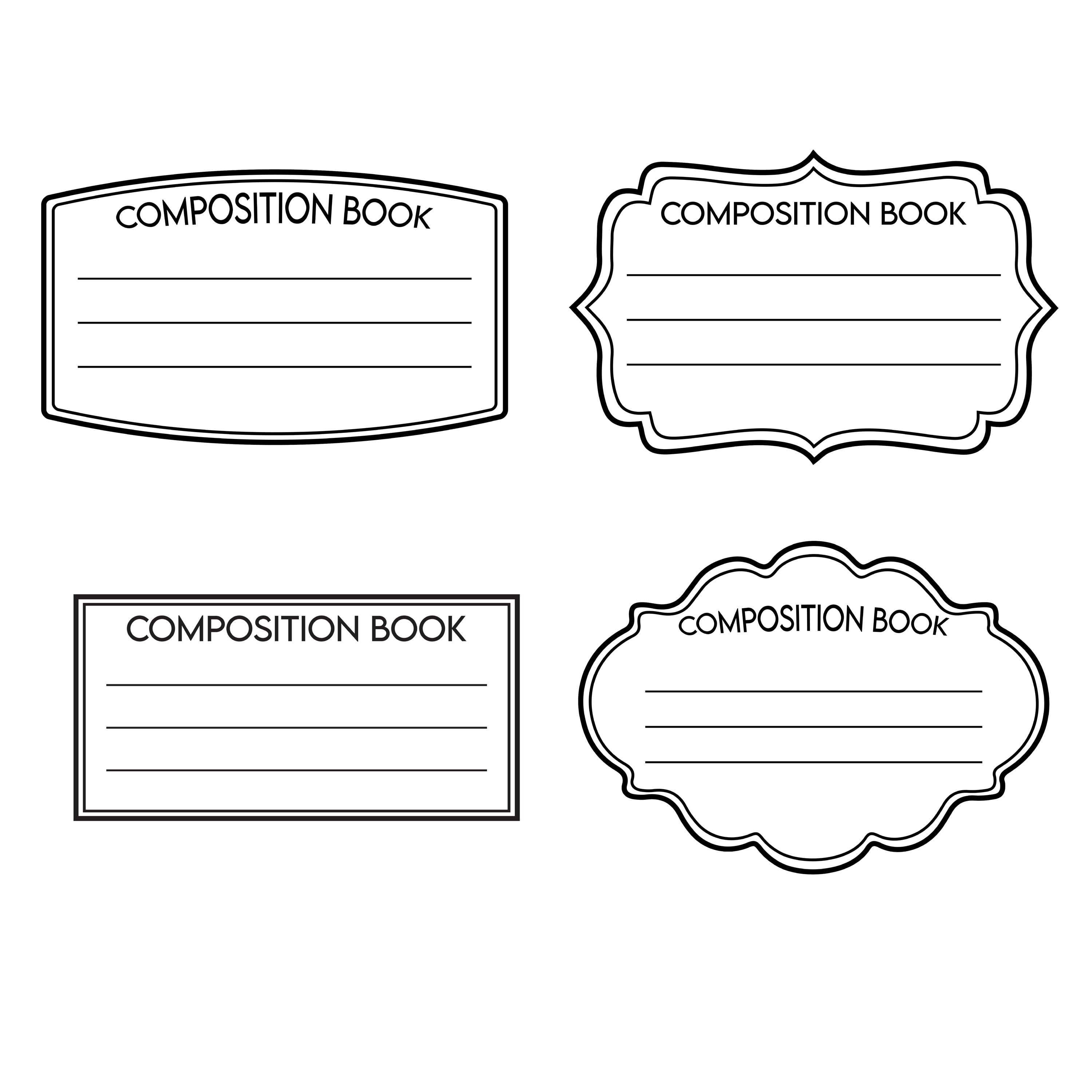 Composition Book Patterns, Composition Book Label Bundle,composition ...