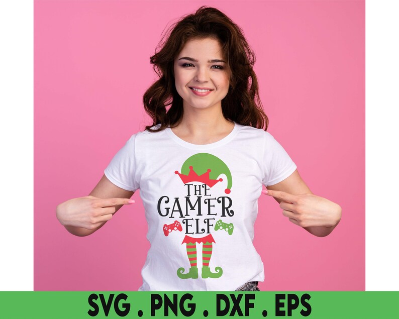 The Gamer Elf SVG, Christmas Shirt SVG, Merry Christmas Svg, Christmas ...
