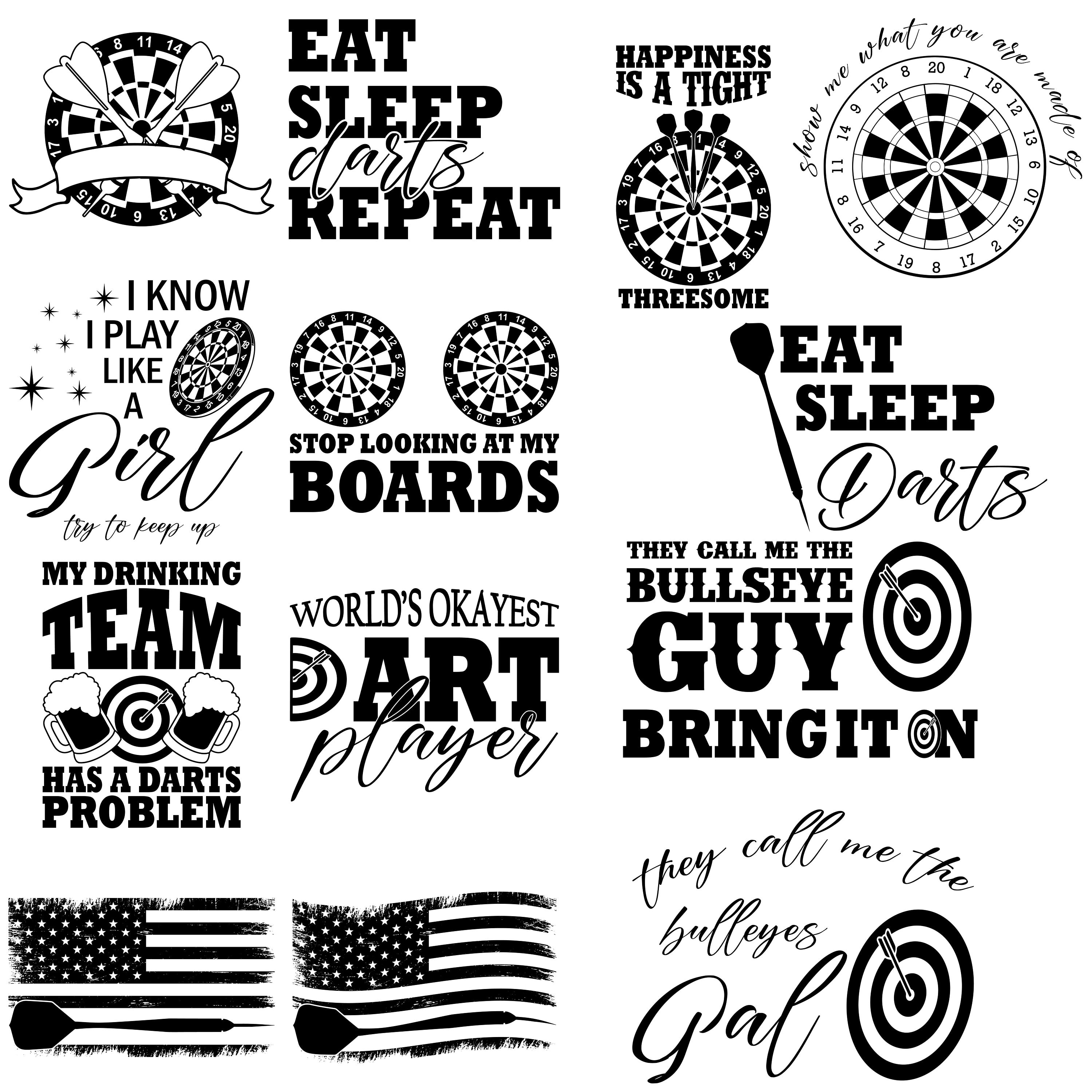 Darts Svg Bundle, Dart Player Svg, Dart Board Svg, Funny Dart Shirt Svg ...