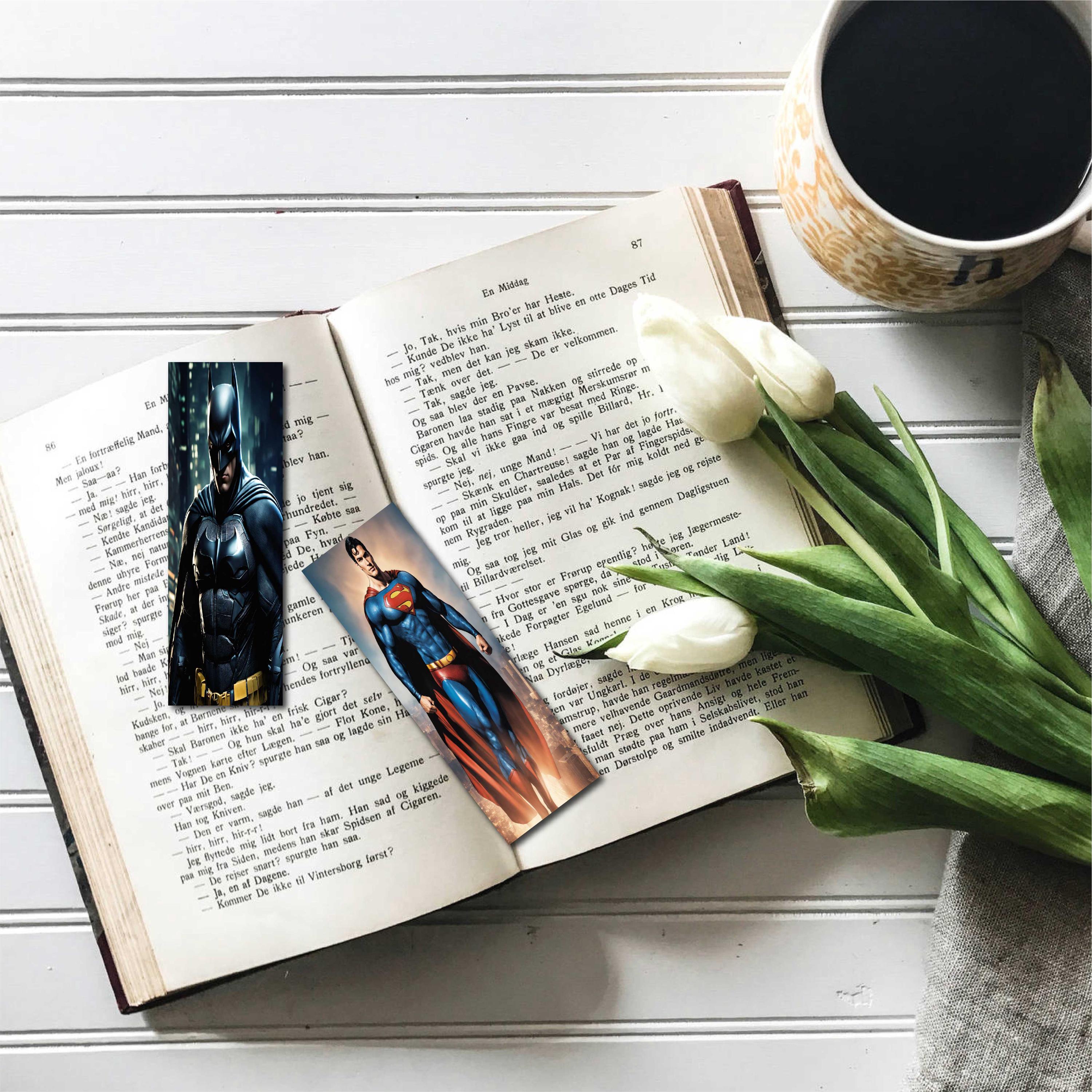 Superhero Bookmarks PNG Bundle, Superhero Printable Bookmarks, Comics ...