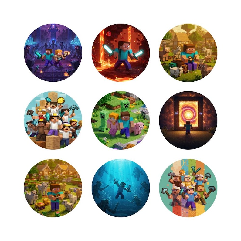 Game Characters Car Coaster Bundle, Cartoon Characters Coater ...