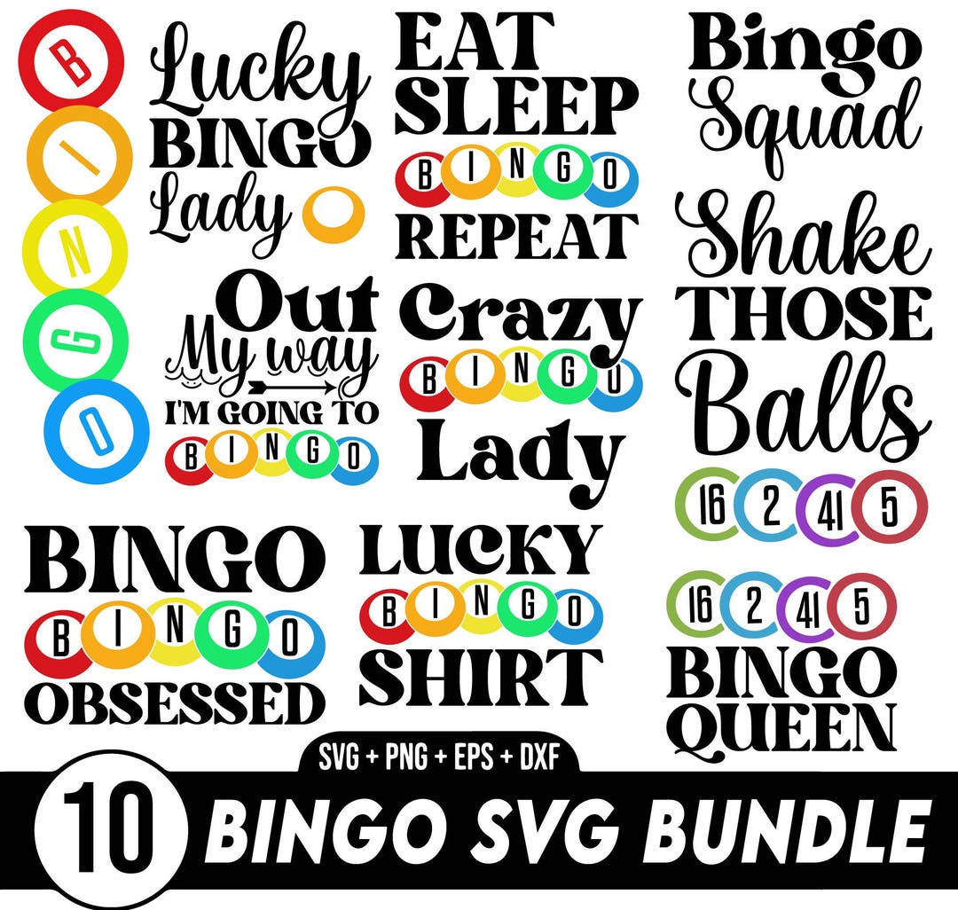 Bingo SVG Bundle, Bingo SVG, Bingo Player SVG, Bingo Lady Svg, Bingo ...