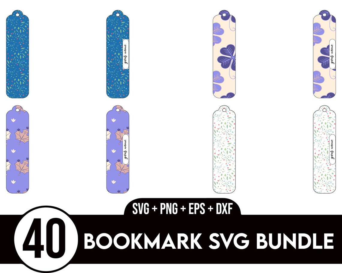Bookmark Svg Bundle, Bookmark Template Svg, Printable Bookmark,books ...