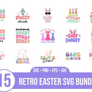 Retro Easter SVG Bundle, Retro Easter SVG, Happy Easter Svg,easter ...