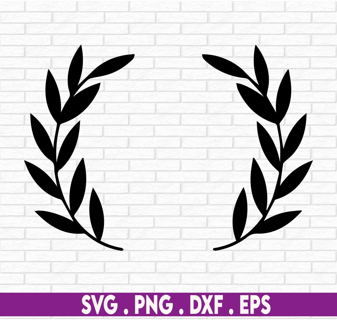 Leafy Wreath SVG Craft Pattern, Flower SVG, Wedding SVG, Floral Clipart ...