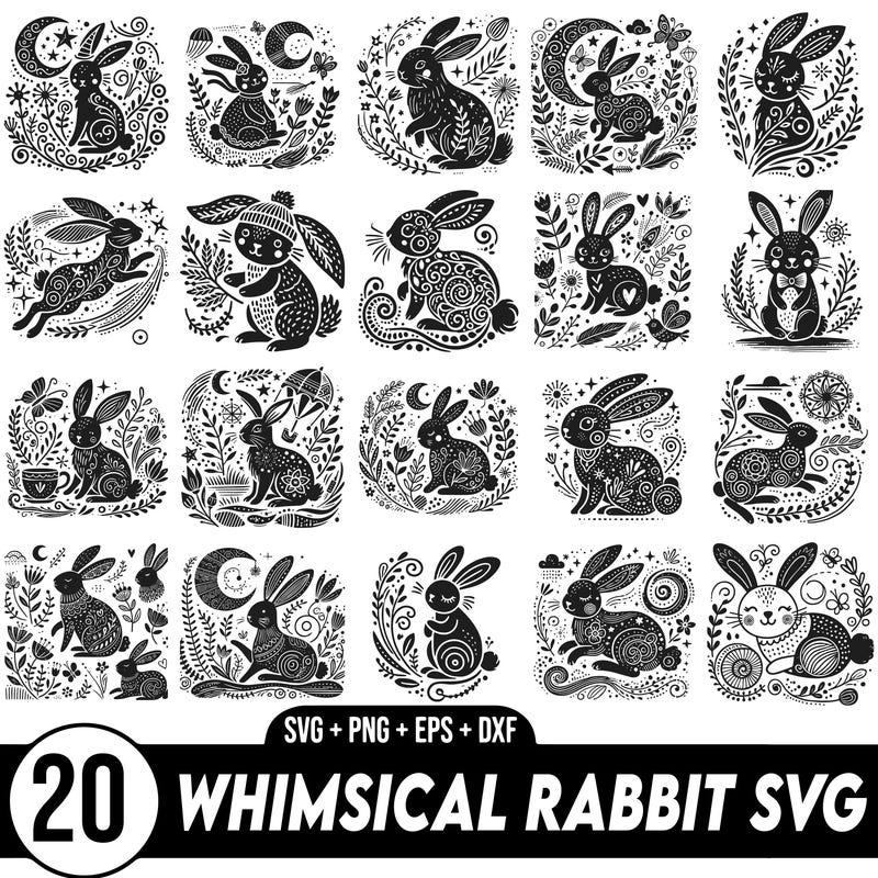 Whimsical Rabbit - Etsy