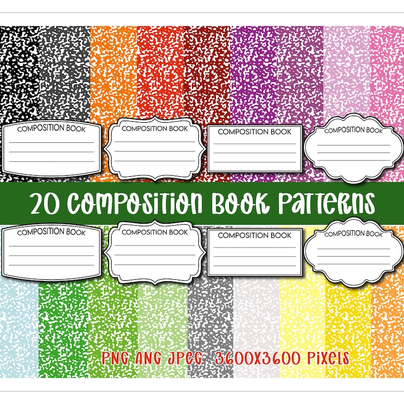 Composition Notebook Clipart - Etsy