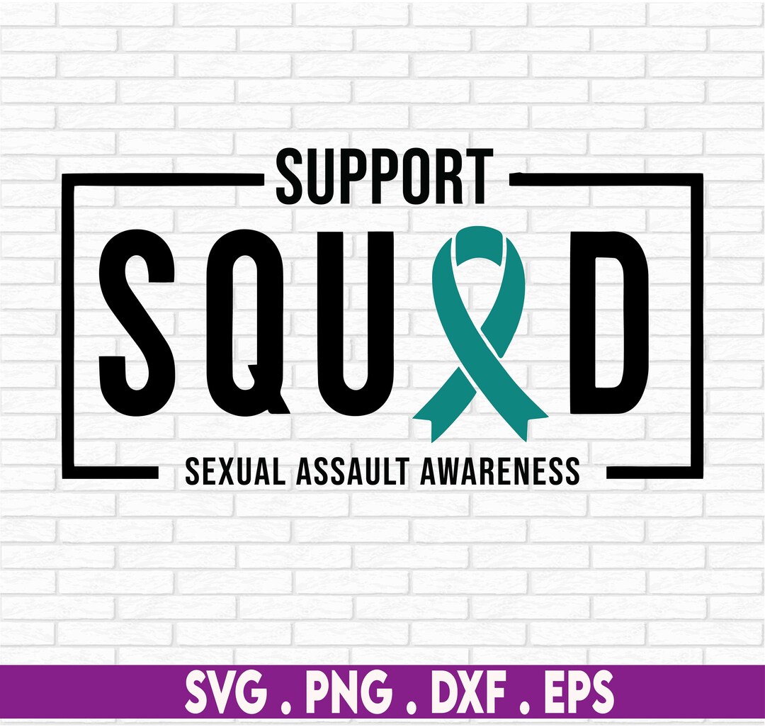 Support Squad SVG, Colorectal Cancer Awareness SVG, Dark Blue Ribbon ...