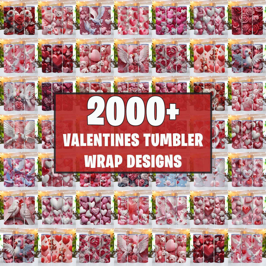 Valentine's Day 20 Oz Tumbler Bundle, Valentine Mega Bundle Jpeg ...