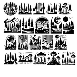 Forest Bundle SVG, Forest Svg, Forest Png Bundle, Forest Clipart ...