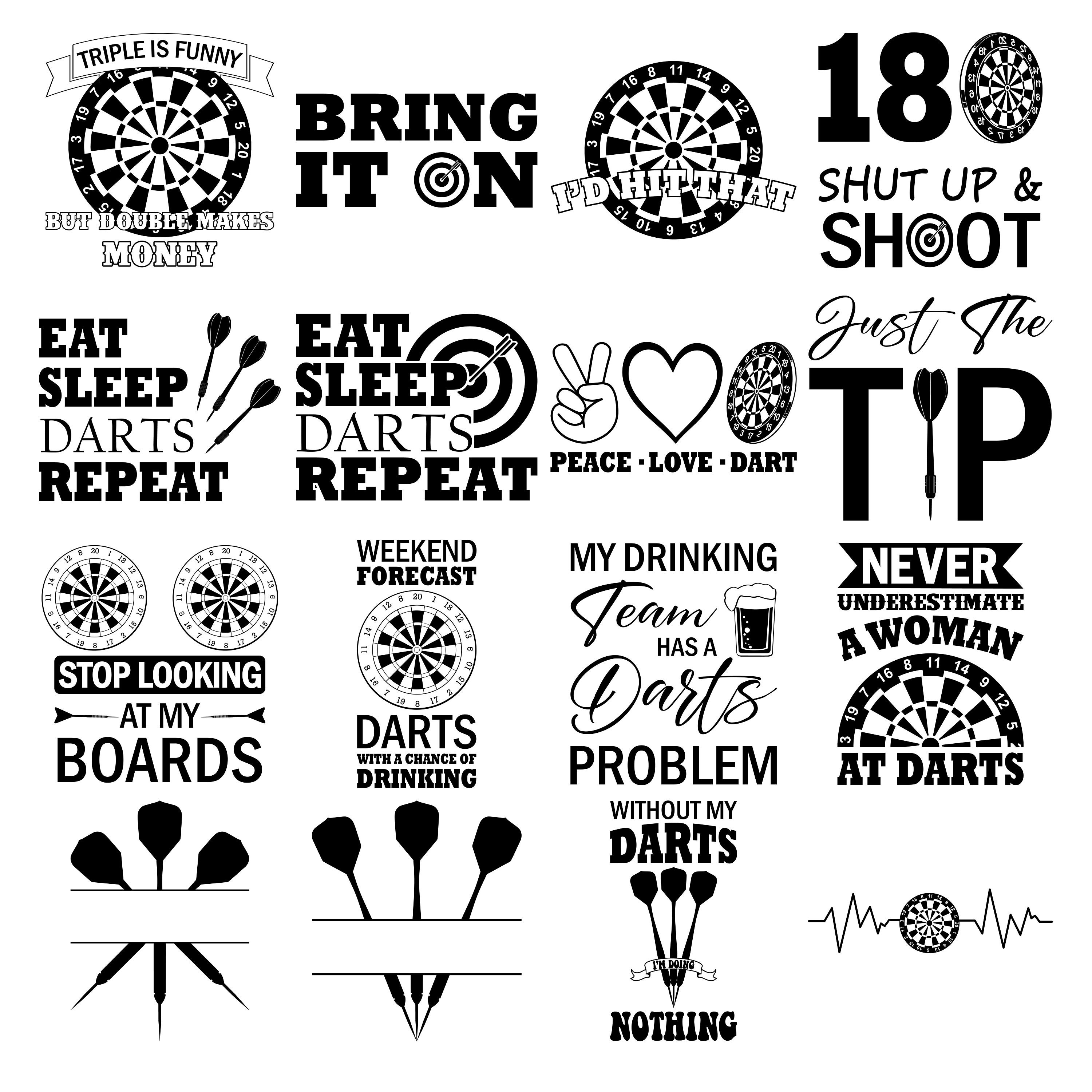 Darts Svg Bundle, Dart Player Svg, Dart Board Svg, Funny Dart Shirt Svg ...