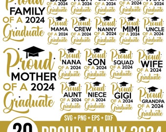 Proud Family of 2024 Graduate SVG Bundle, Proud Graduate Family Png ...