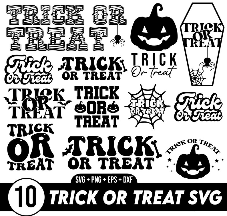 Trick or Treat SVG Bundle, Trick SVG, Treat SVG, Halloween Svg ...