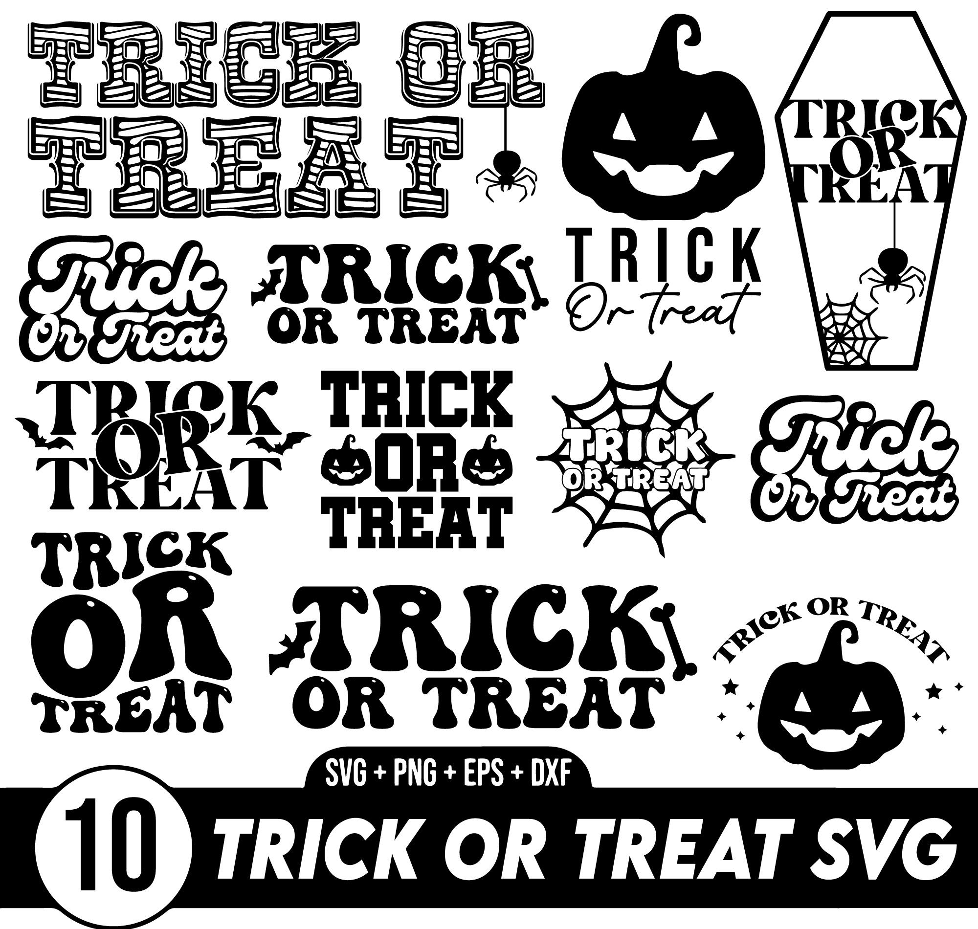 Trick or Treat SVG Bundle, Trick SVG, Treat SVG, Halloween Svg ...