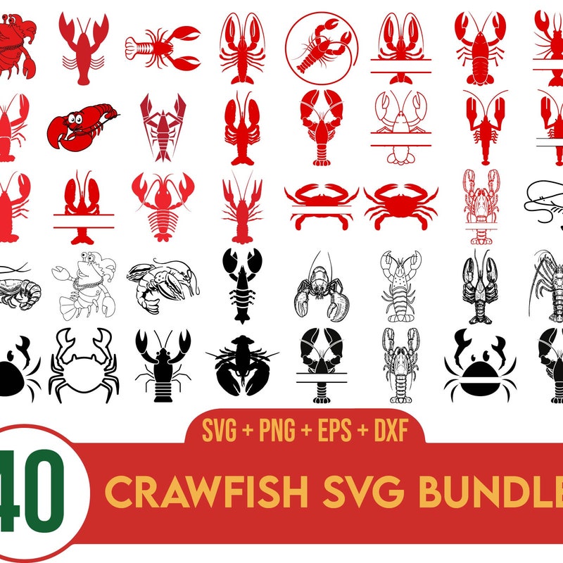 Crawfish Svg - Etsy