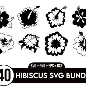 Hibiscus SVG Bundle, Hibiscus PNG Bundle, Hibiscus Clipart, Hibiscus ...