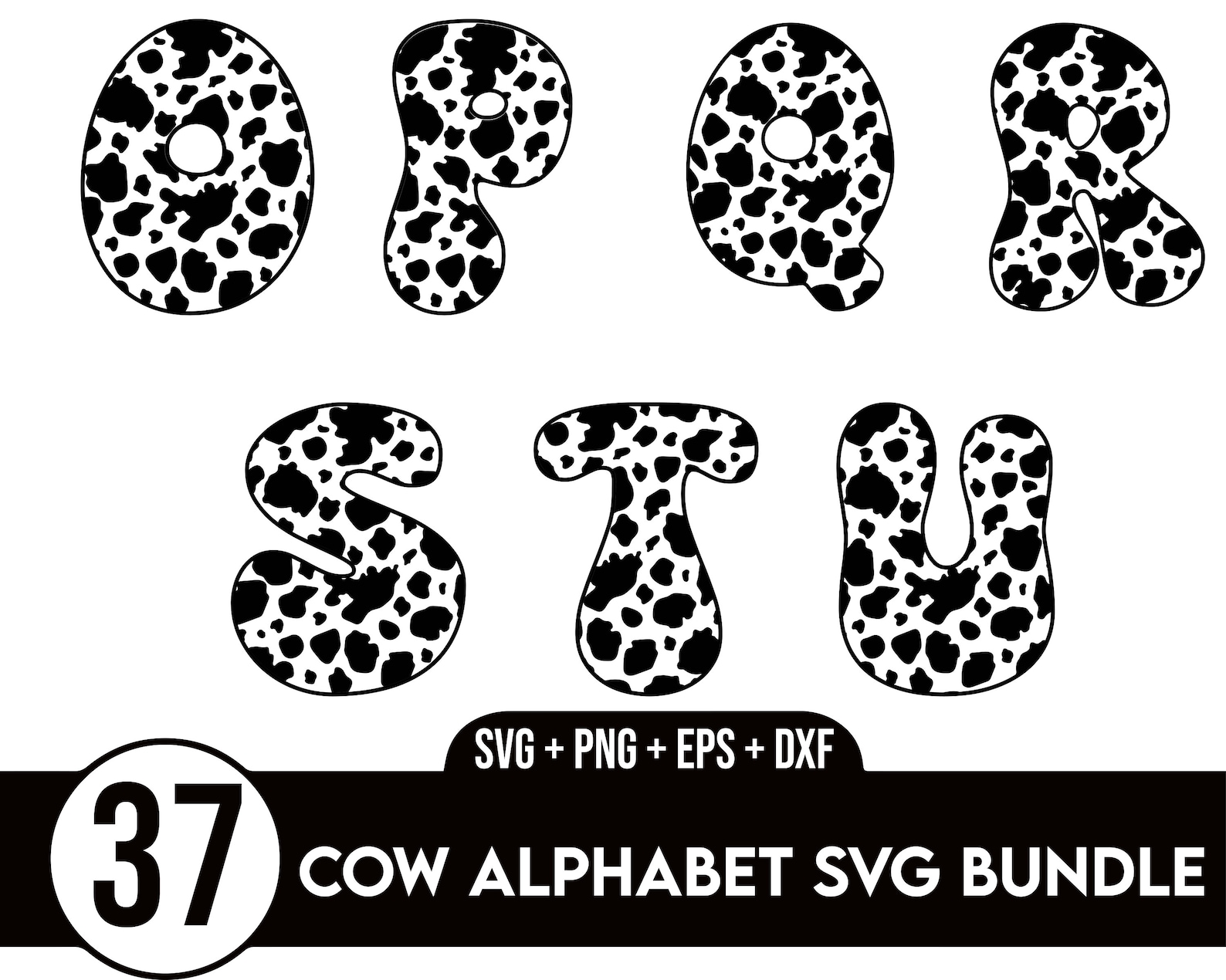 Cow Alphabet SVG Bundle, Cow Numbers Svg, Cow Letters Svg, Birthday Svg ...