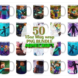 Game Characters Mug Wrap Bundle, Digital Download PNG, 15oz Mug Design ...