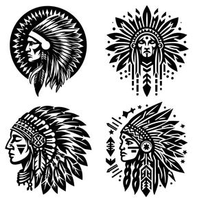 Native American Svg Bundle, Native Warrior Svg, Indian Svg, Chief Svg ...