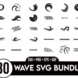 Wave Svg Bundle, Waves Svg Bundle, Waves Clipart, Svg Files for Cricut ...