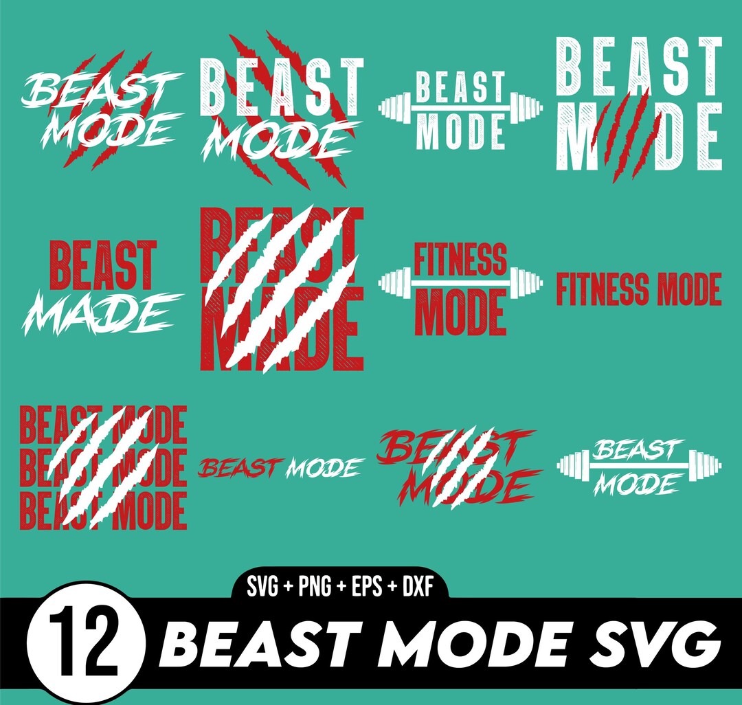 Beast Mode SVG Bundle, Fitness Svg, Gym Shirt Svg, Gym Quote Svg, Beast ...