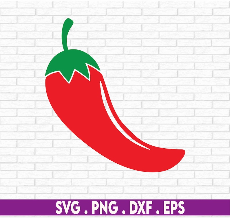 Chili Pepper SVG Files Red Pepper SVG Cut Files Hot Pepper Vector Chili ...