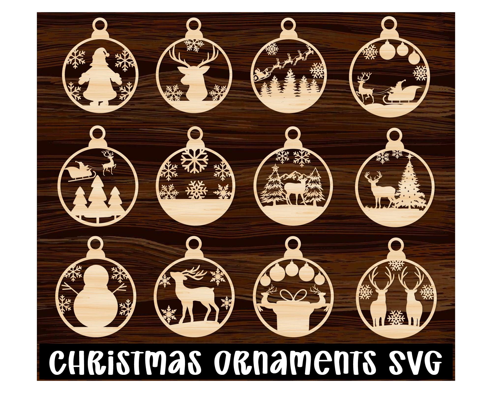 Christmas Balls Svg Bundle, Winter Ornament Svg Bundle, Christmas Scene ...