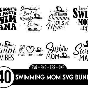 Swimming Mom SVG Bundle, Swimming Svg, Swim Mom Shirt Svg Png Dxf ...