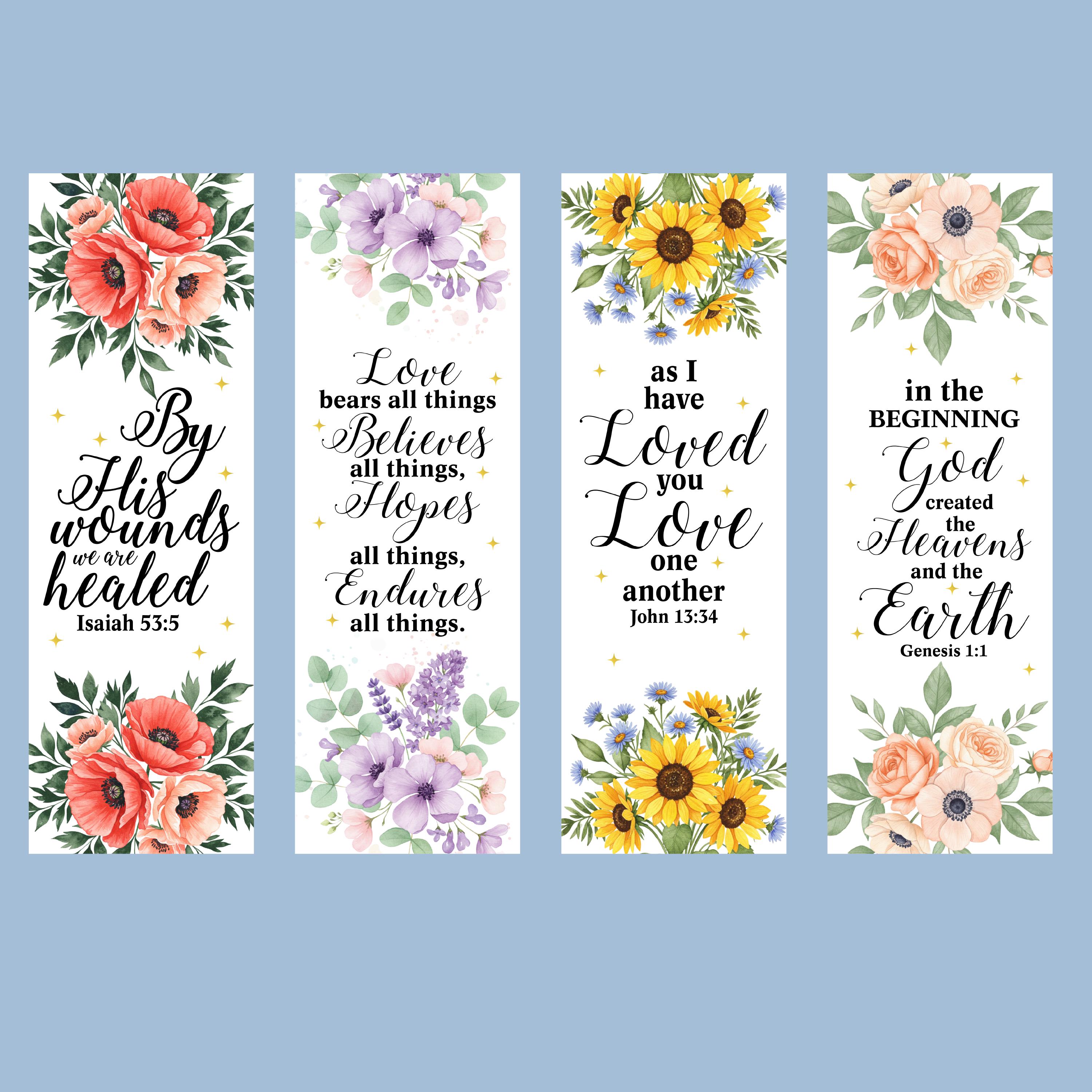 30 Bible Verse Bookmark Bundle, Inspirational Bookmark, Christian Png ...