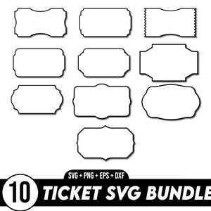 Ticket SVG Bundle, Ticket SVG, Movie Tickets PNG, Ticket Silhouette ...