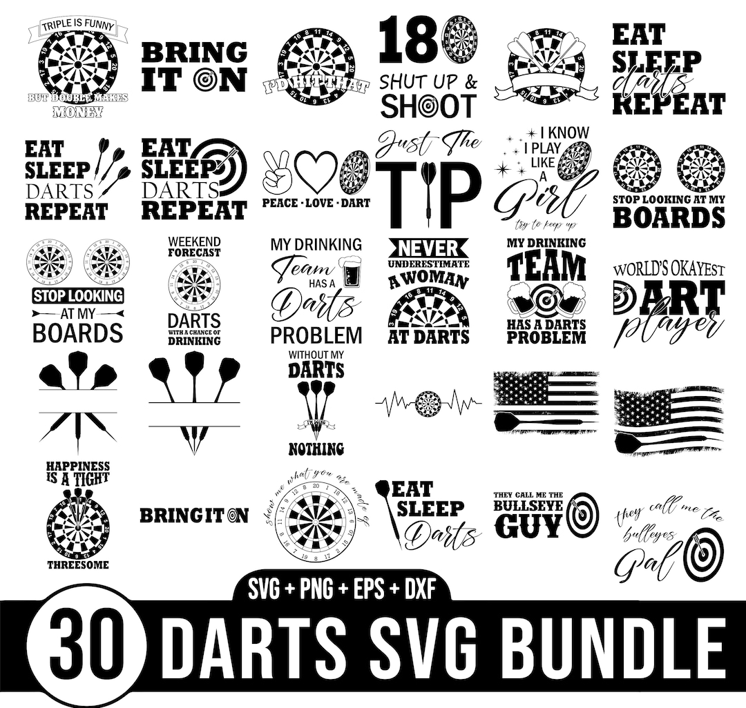 Darts Svg Bundle, Dart Player Svg, Dart Board Svg, Funny Dart Shirt Svg ...