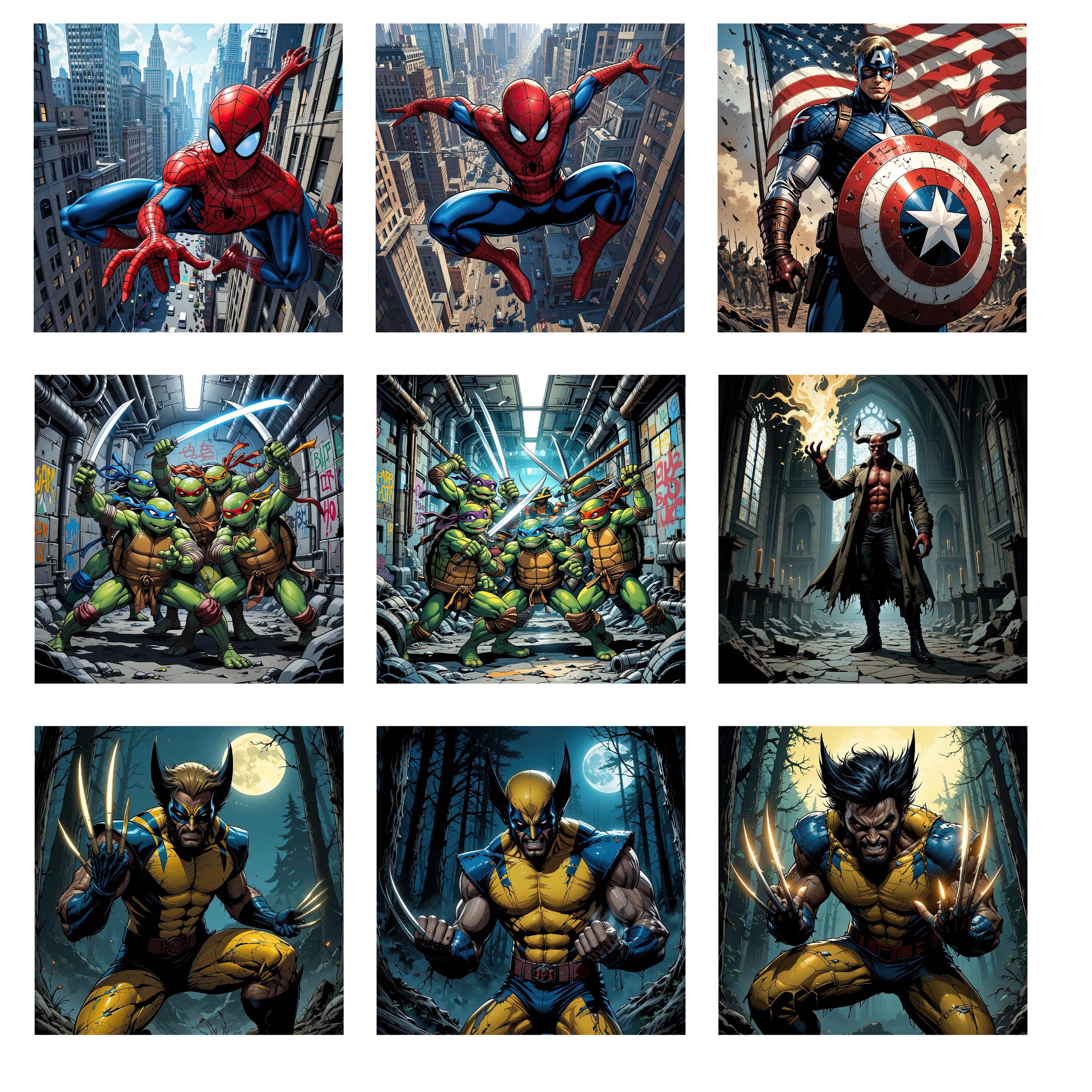 70 Superhero Square Coaster Bundle, Characters Coaster, Car Coasters ...