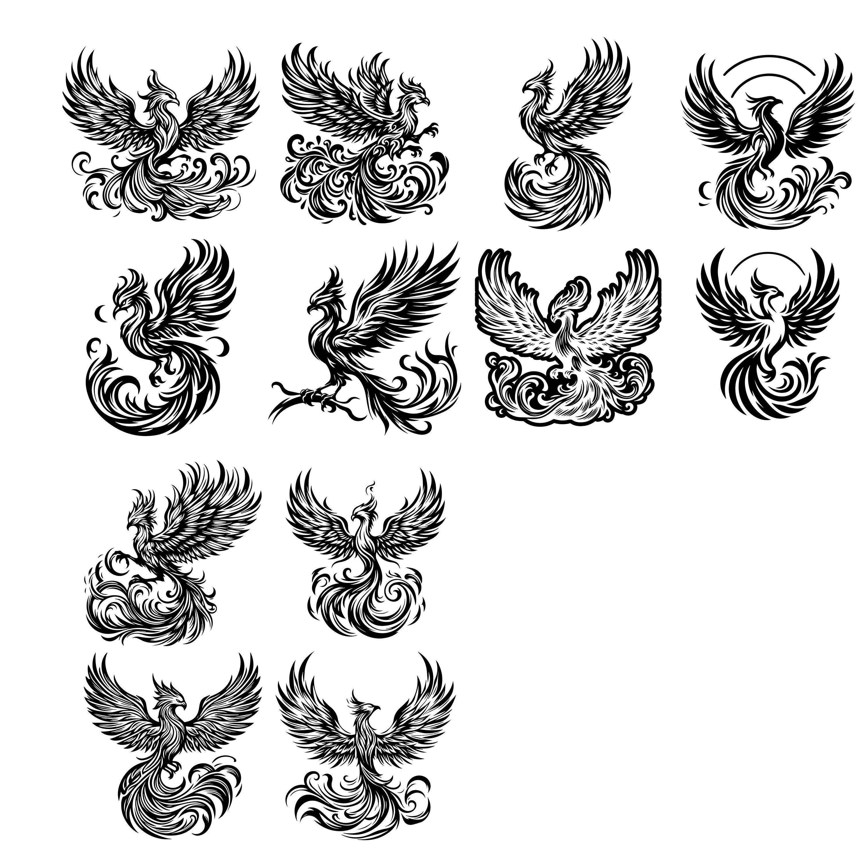 Phoenix SVG Bundle, Phoenix Svg, Phoenix Vector, Phoenix Birds, Phoenix ...
