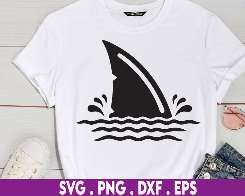 Shark Fin SVG Clip Art Cut File Silhouette Dxf Eps Png Jpg Instant ...