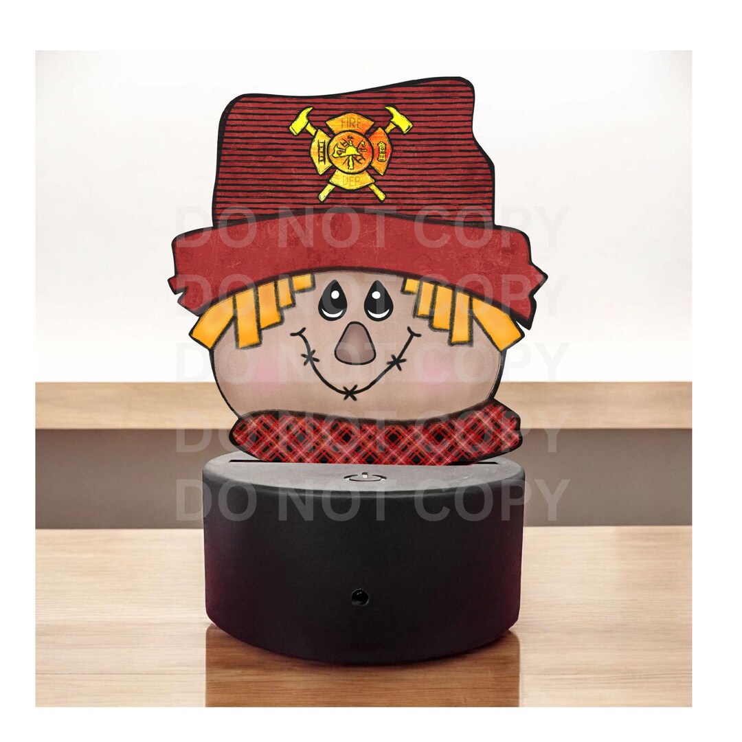 Scarecrow Light Base, Fireman, Sublimation, PNG, Instant, Digital ...